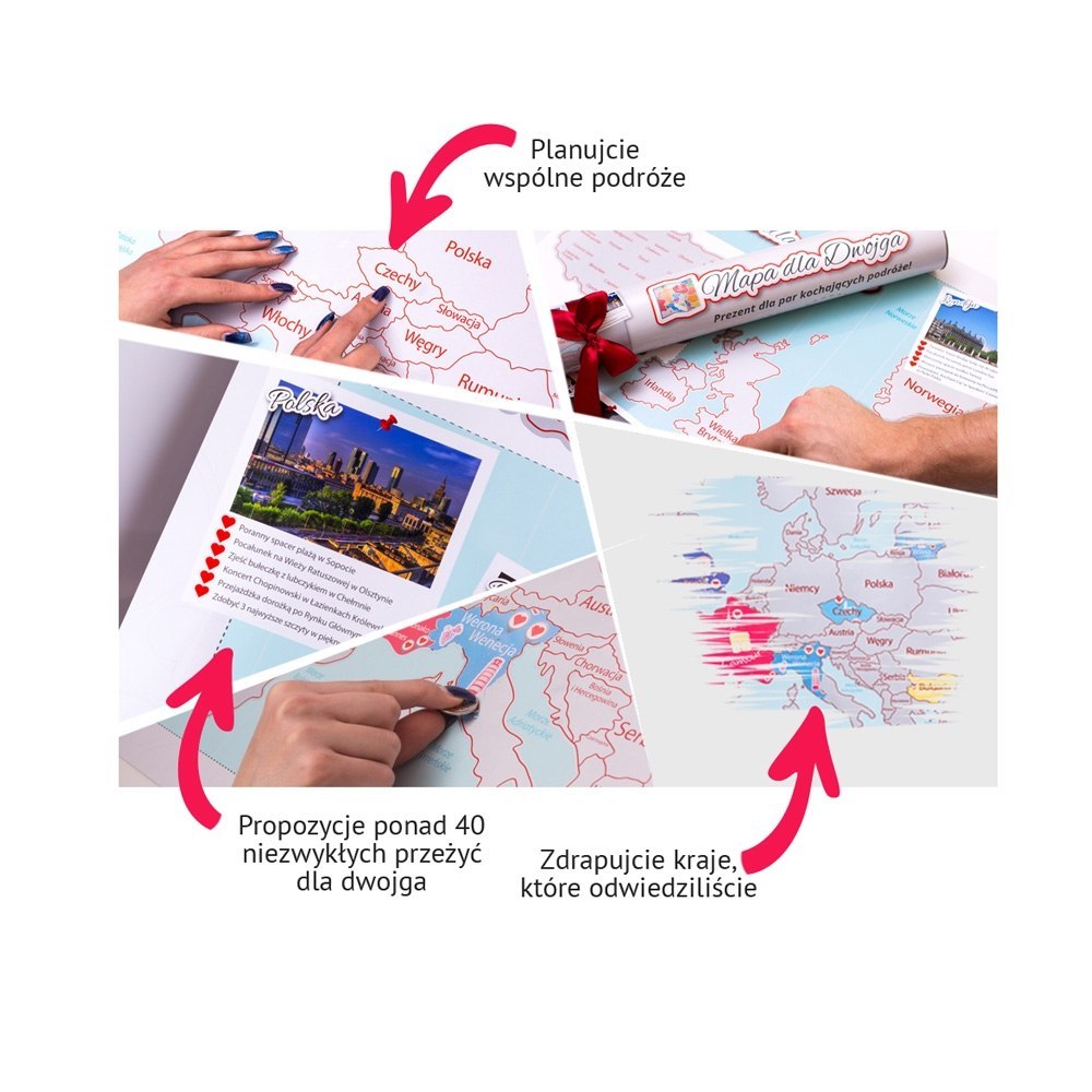 Mapa Zdrapka Europa dla Dwojga - ulepszona zdrapka - Froster - Sklep ...